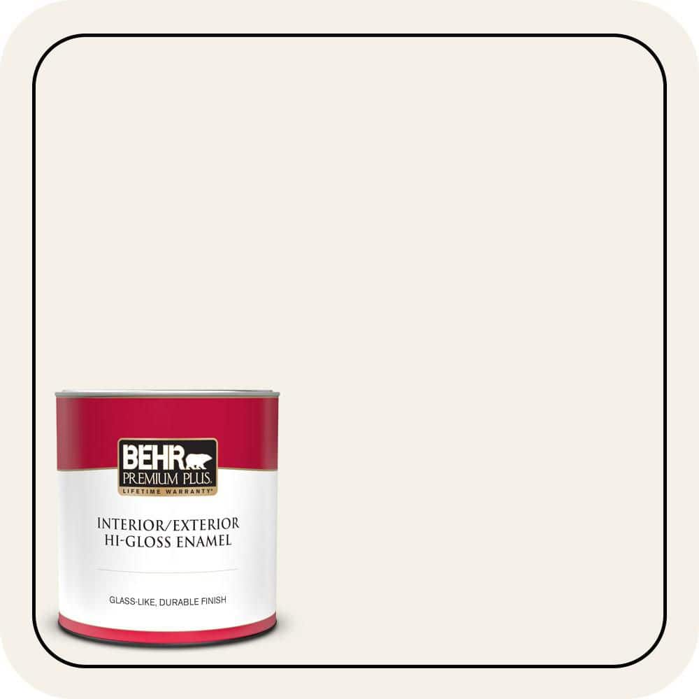 BEHR PREMIUM PLUS 1 qt. #W-B-200 Popped Corn Hi-Gloss Enamel Interior ...