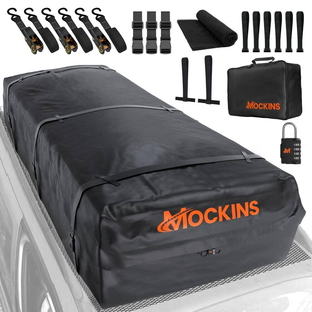 Reviews for Mockins 50 cu. ft. Black Waterproof Roof Top Cargo Bag (85 ...