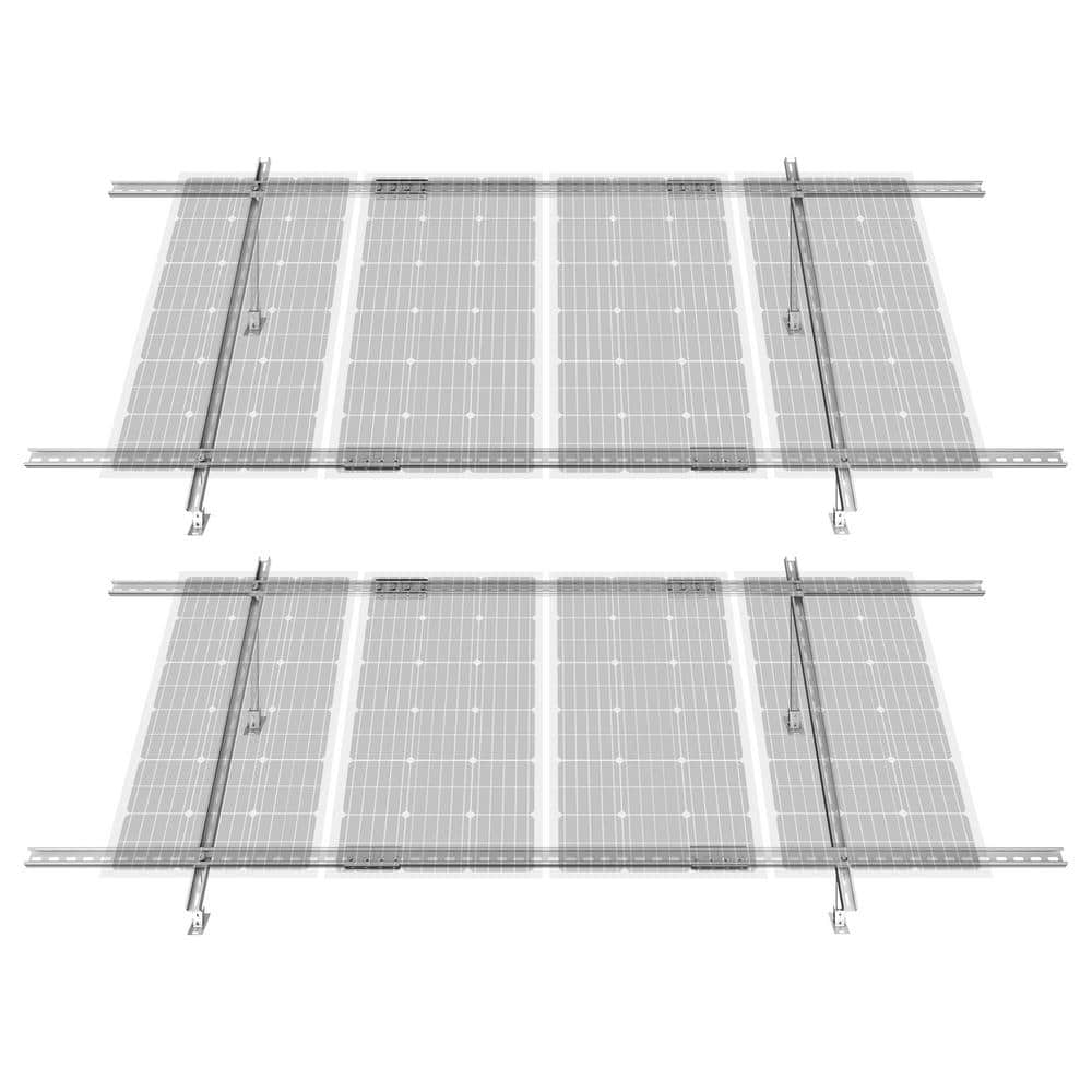 SKYSHALO 2-Set Solar Panel Mounting Brackets 30°-60° Adjustable Multi ...