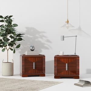 CHRISTOPHER KNIGHT HOME Orlina Mid-Century Modern Black 2-Drawers 24 in ...