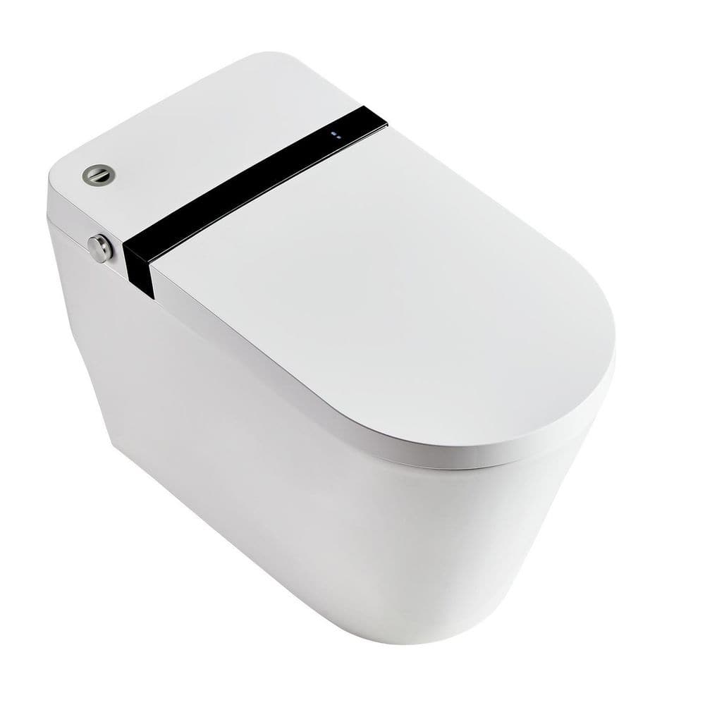 INSTER Tankless Smart Toilet Bidet System One Piece in White with ...