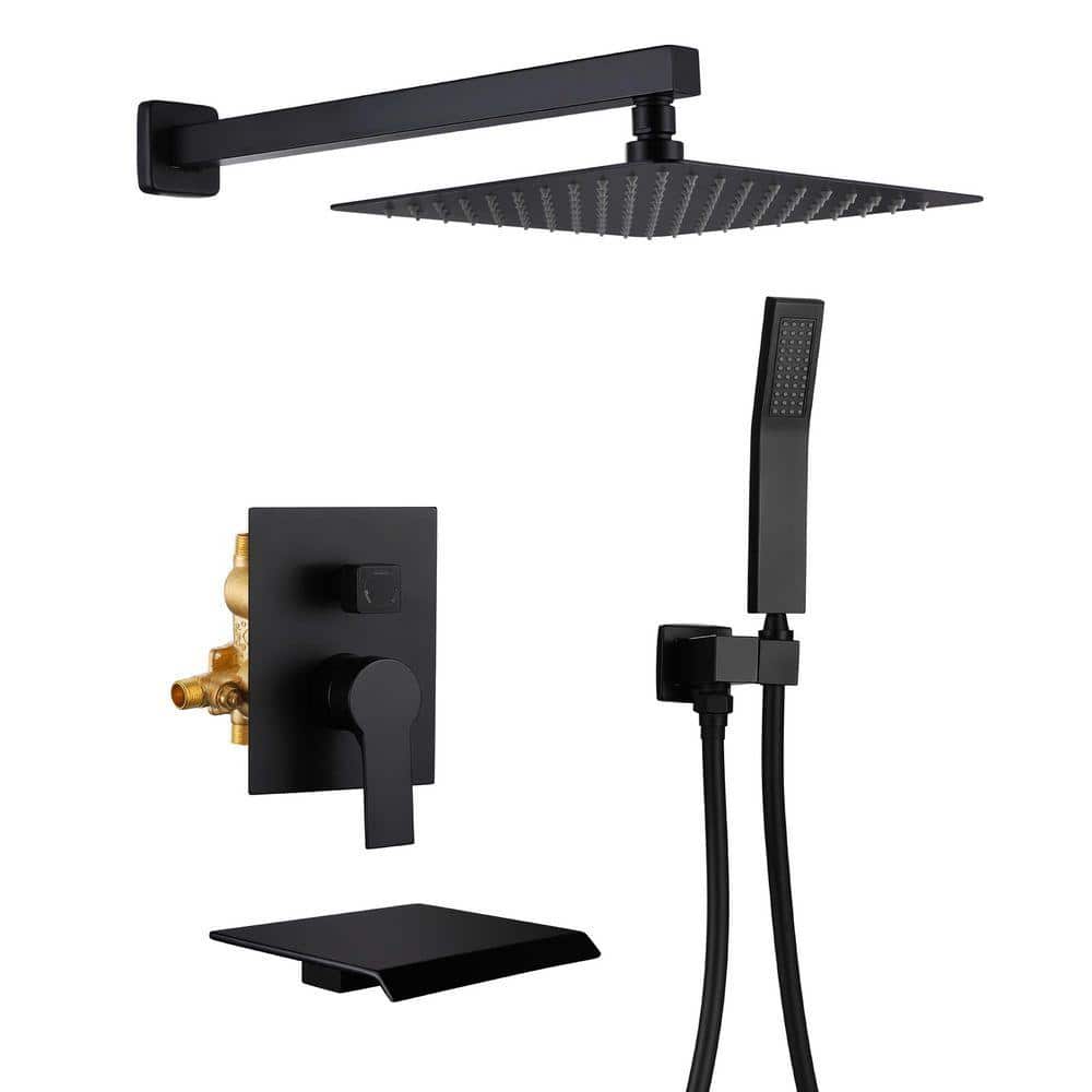 Miscool Vara Single Handle 1-Spray 3-Way Tub and Shower Faucet 2.5 GPM ...