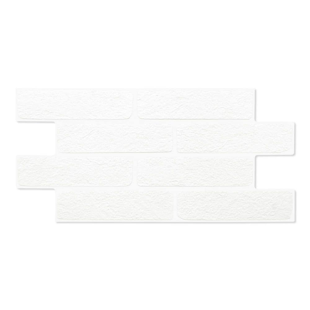 sunwings MCM Brick 11.8 in. x 23.6 in. Matte White Natural Clay ...