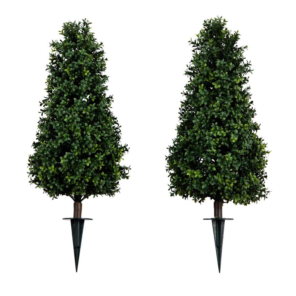 Nearly Natural 3 ft. UV Resistant Artificial Boxwood Plant with ...