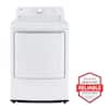 LG 7.3 Cu.Ft. Vented Gas Dryer in White with Sensor Dry Technology ...