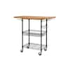 TRINITY PRO EcoStorage Bronze Anthracite Kitchen Cart with Drop Leaf ...