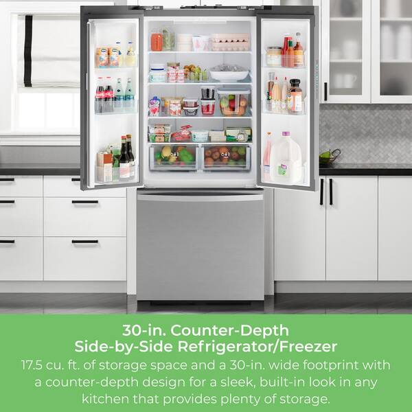 KENMORE 17.5 cu. ft. Counter Depth 3 Door French Door Refrigerator in ...