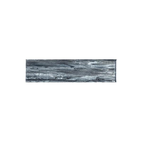 Jeffrey Court Take Home Tile Sample - Abalone Gray 3 in. x 6 in. Glossy ...