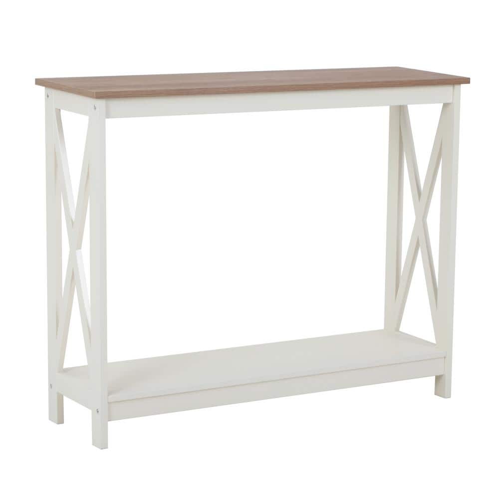 PHI VILLA 39.5 in. White Oak Standard Rectangle Wood Console PHI VILLA 39.5 in. White Oak Standard Rectangle Wood Console