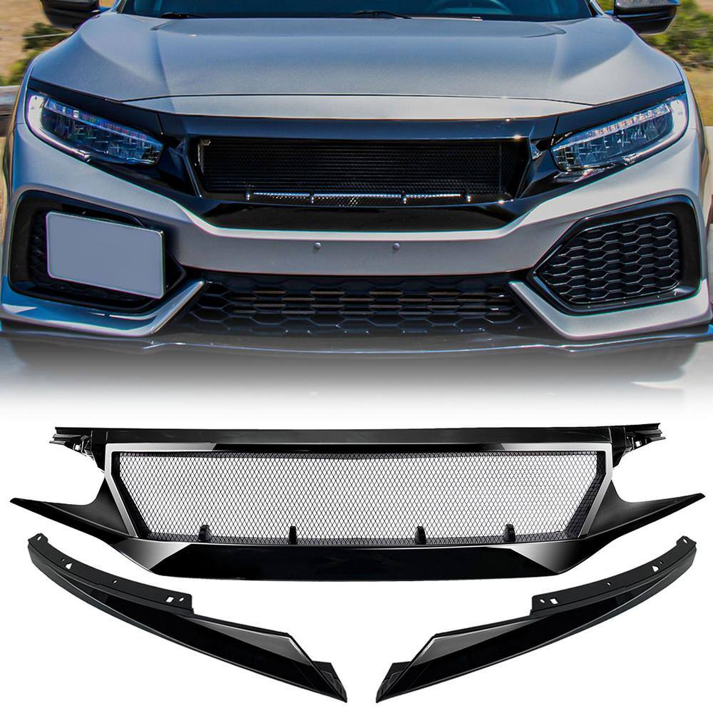 AMERICAN MODIFIED Sports Grille for 2016 to 2021 Honda Civic/Sedan/Hatchback/FK8 AMHMAA00105 ...