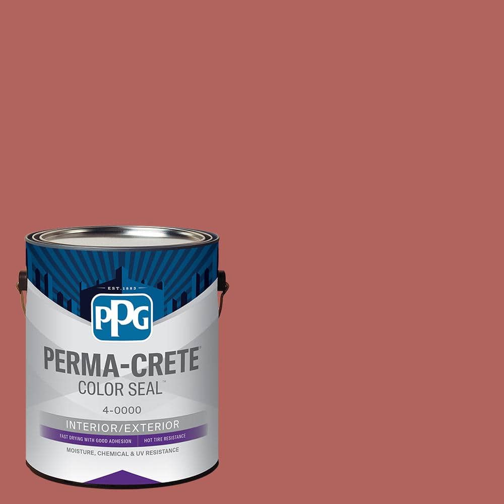 Perma-Crete Color Seal 1 gal. PPG1057-6 Sienna Red Satin Interior ...