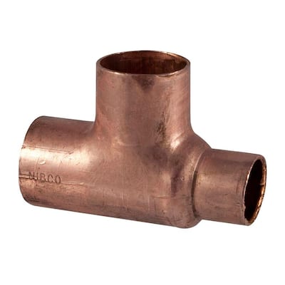 Everbilt 3/4 in. x 3/4 in. x 1/2 in. Copper Pressure All Cup Reducing Tee Fitting C611HD343412