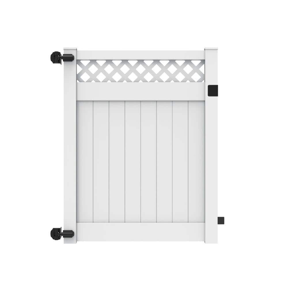 Barrette Outdoor Living Anderson 5 ft. x 6 ft. White Vinyl Lattice Top ...
