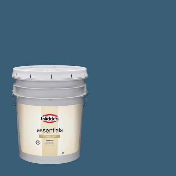 Glidden Essentials 5 gal. PPG1152-6 Brigade Satin Exterior Paint ...