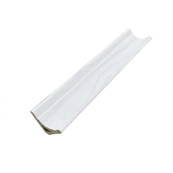 Wellco 1.2 in. x 1.2 in. x 59 in. White PVC Cove Moulding Trim ...