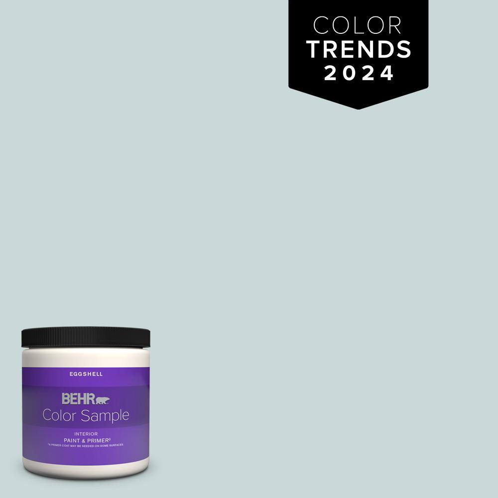 BEHR PREMIUM PLUS 8 oz. #PPU13-16 Offshore Mist Eggshell Enamel ...