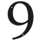Everbilt 4 in. Black Flush Mount Metal House Number 9 30096 - The Home ...