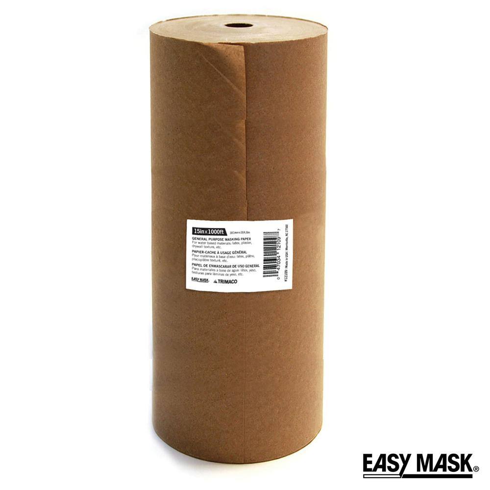 TRIMACO Easy Mask 15 IN. X 1000 FT. Brown General Purpose Masking Paper ...