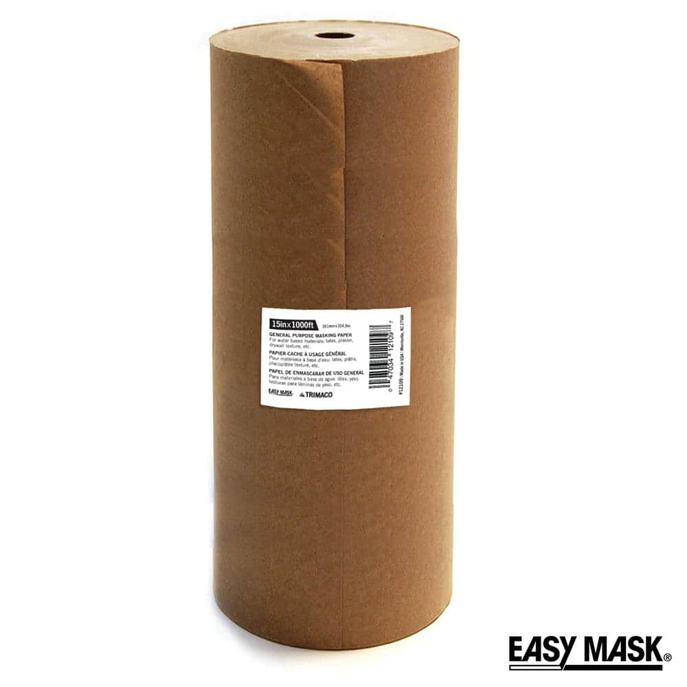TRIMACO Easy Mask 15 IN. X 1000 FT. Brown General Purpose Masking Paper ...