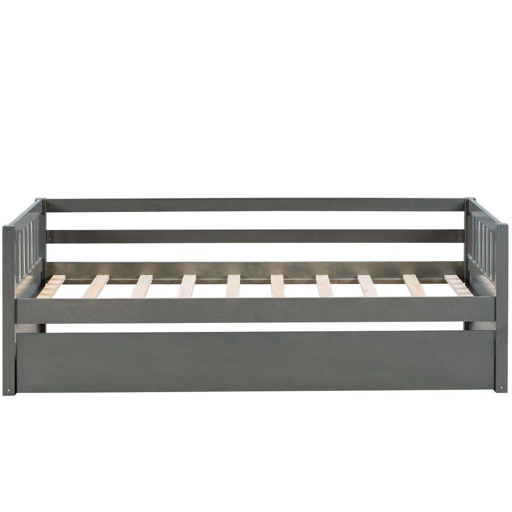 STICKON Gray Twin Daybed with 2-Drawers HYM-HD04282802 - The Home Depot
