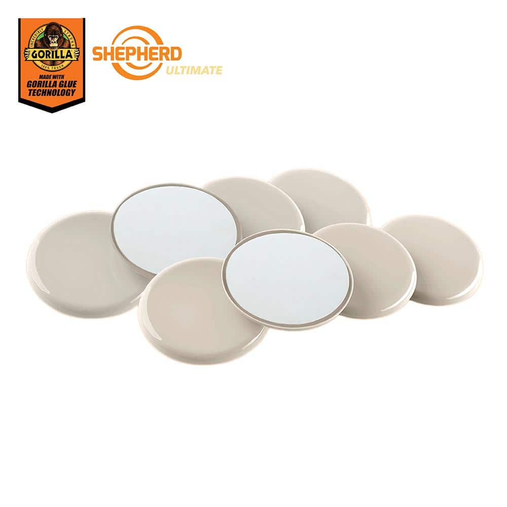 Shepherd Ultimate 1-1/2 in. Beige Round Self-Adhesive Furniture Sliders ...