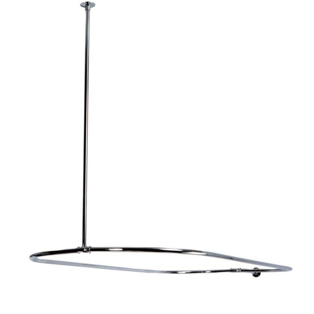 Kingston Brass 44.5 in. x 25 in. Rectangular Shower Rod in Polished ...