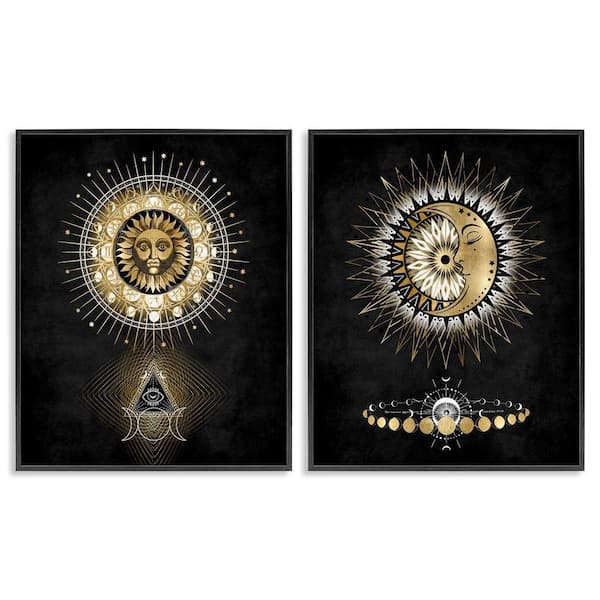 Stupell Industries Astral Eye and Moon Phases by Oliver Jeffries 2 ...