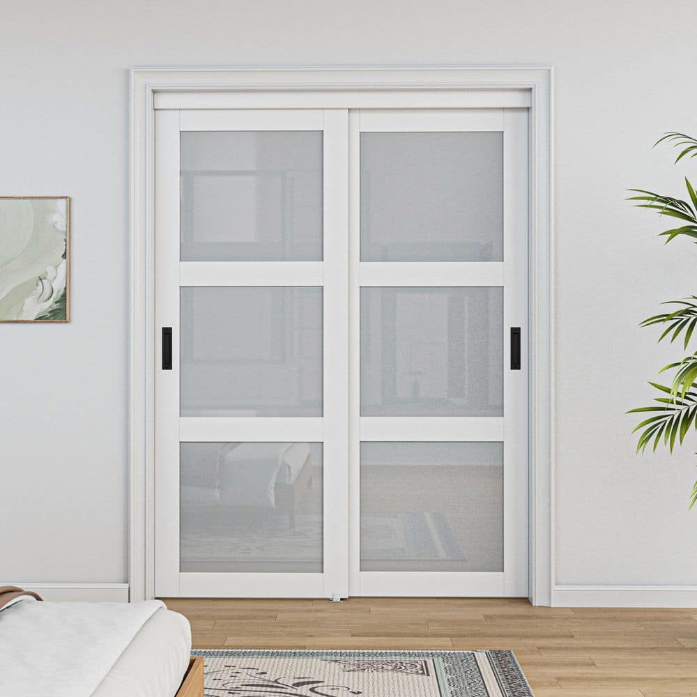 Have a question about ARK DESIGN 56 in. x 80 in. 3-Lite Frosted Glass ...