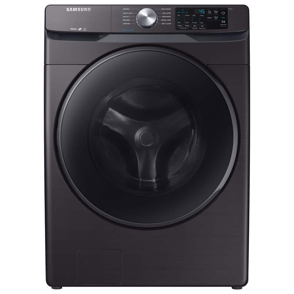 Samsung 4.5 cu. ft. High-Efficiency Black Stainless Front Load Washing ...