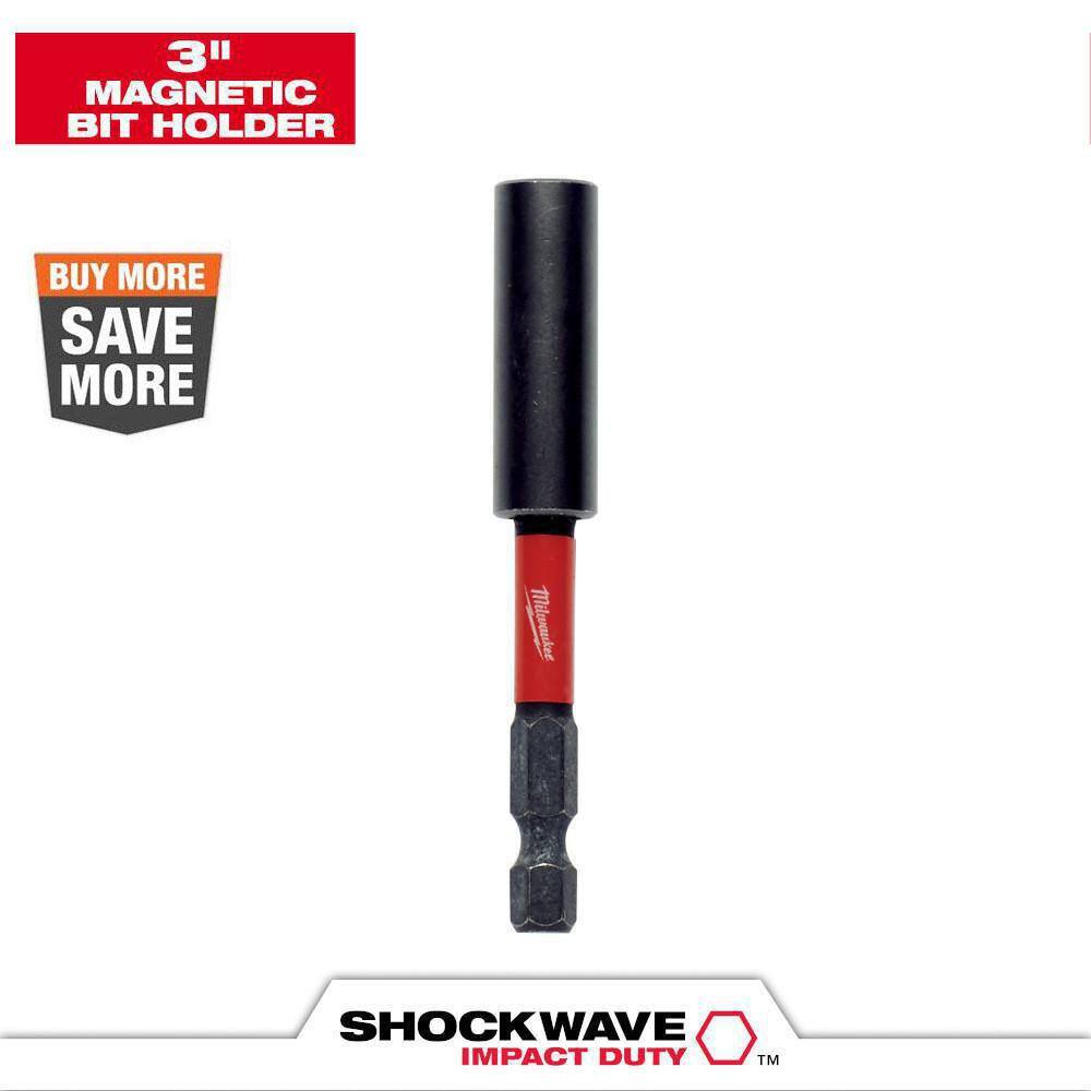 Milwaukee SHOCKWAVE Impact Duty 3 in. Magnetic Bit Holder 48-32-4503 ...