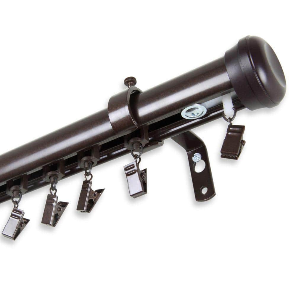 Rod Desyne 86 in. - 120 in. Cordless Telescoping Traverse Curtain Rod ...