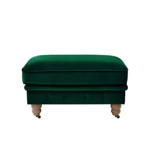 HomeRoots Hunter Green Velvet Rectangle Cocktail 36L x 25W x 20H ...