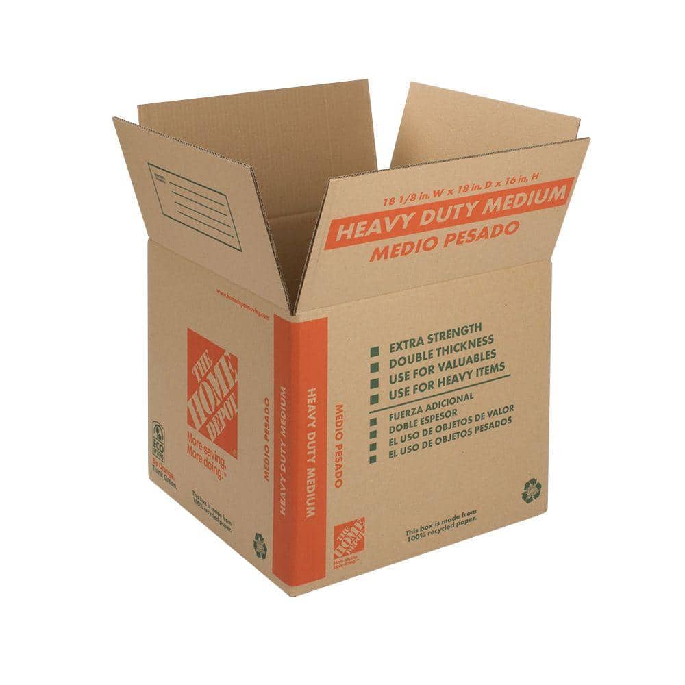 The Home Depot 18 in. x 18 in. x 16 in. 80 lb. Heavy Duty Medium Moving ...