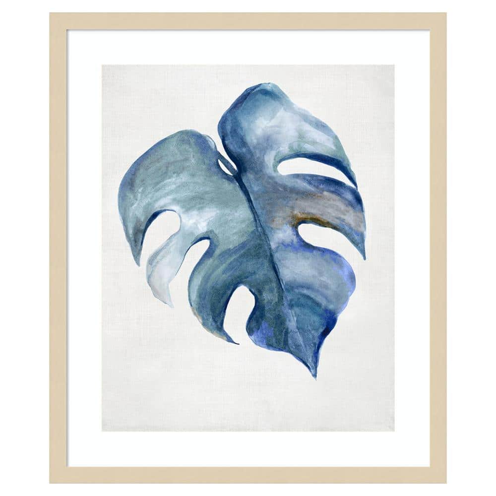 Amanti Art Tropical Fig Leaf by Hannah Dawson 21 in. W x 25 in. H. Wood ...