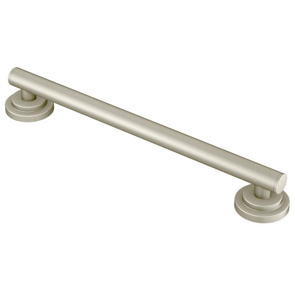 MOEN Iso 12 in. Concealed Screw Grab/Assist Bar in Brushed Nickel ...
