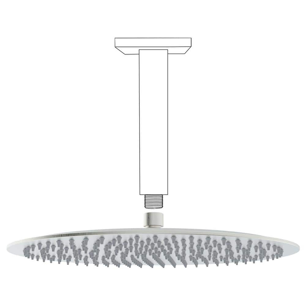 Satico Modern 1-Spray Patterns 12 in. Single Wall Mount Fixed Shower ...