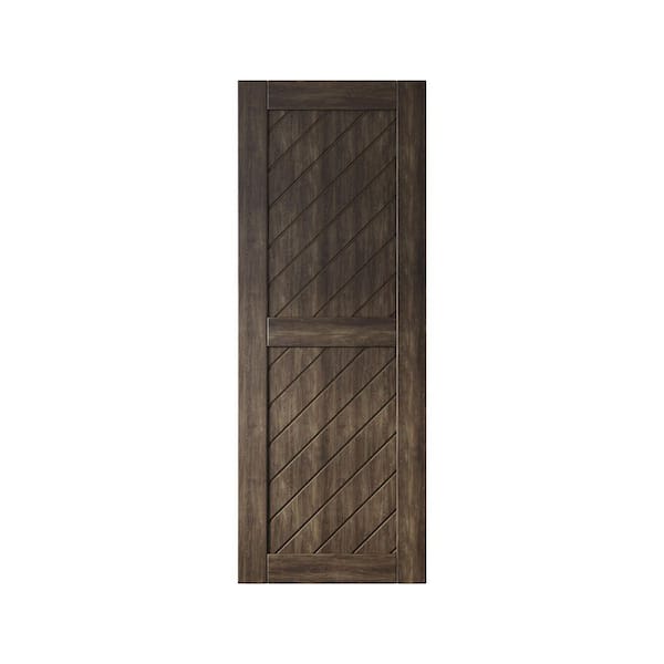 HOMACER XT1 30 in. x 80 in. C-Panel Solid Core Ebony Slanted Stripe ...
