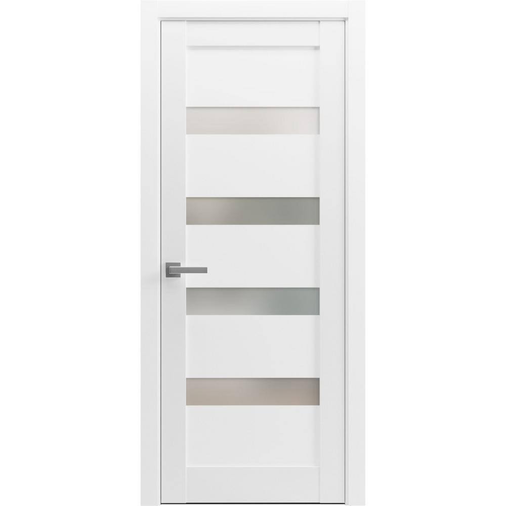 Sartodoors 4113 36 in. x 80 in. Left-Hand/Inswing Solid Frosted Glass ...