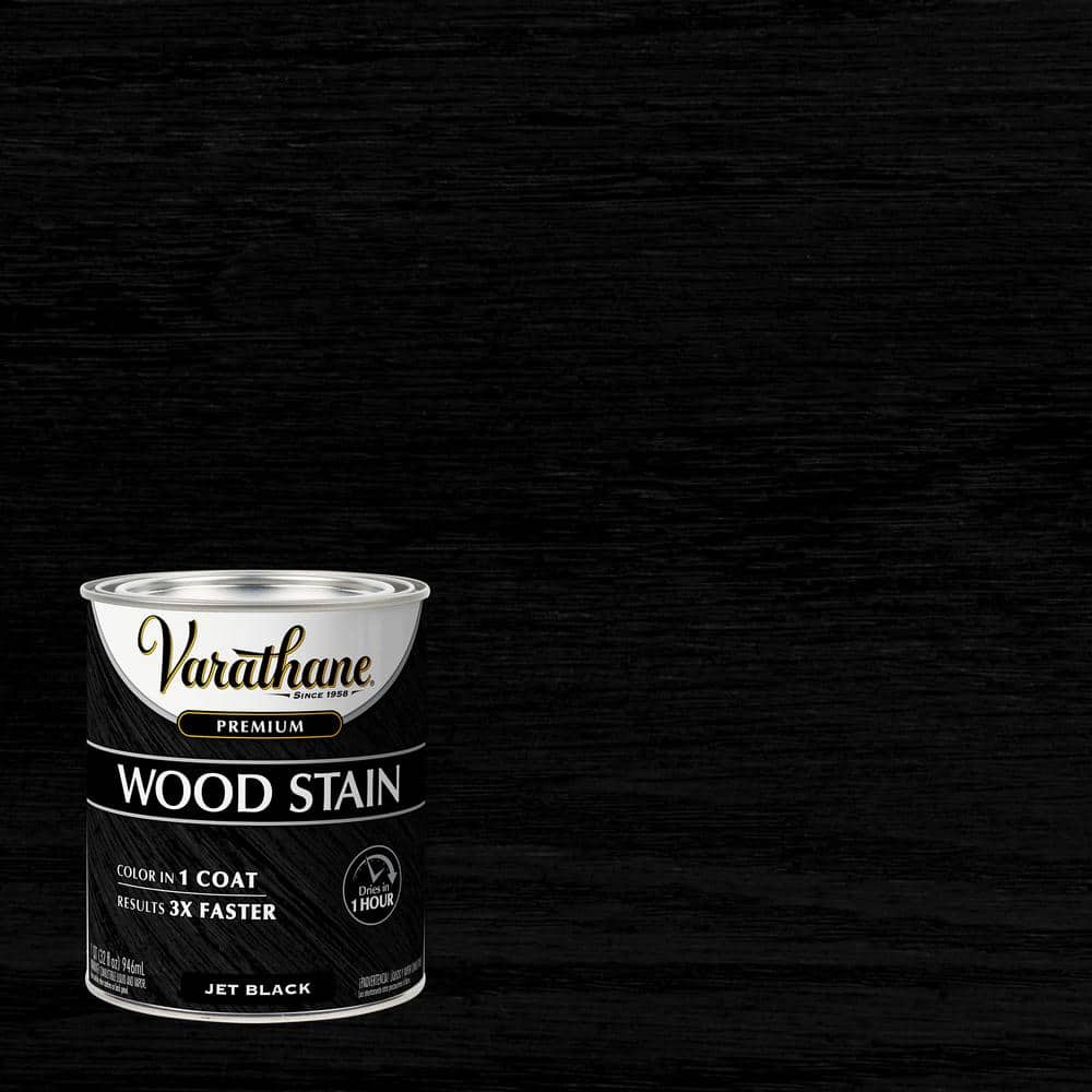 Varathane 1 qt. Jet Black Premium Fast Dry Interior Wood Stain 386611 ...