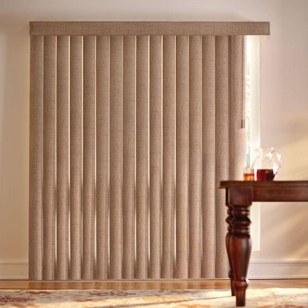Home Decorators Collection Cocoa Jute 4.5 in. PVC Vertical Blind - 78 ...