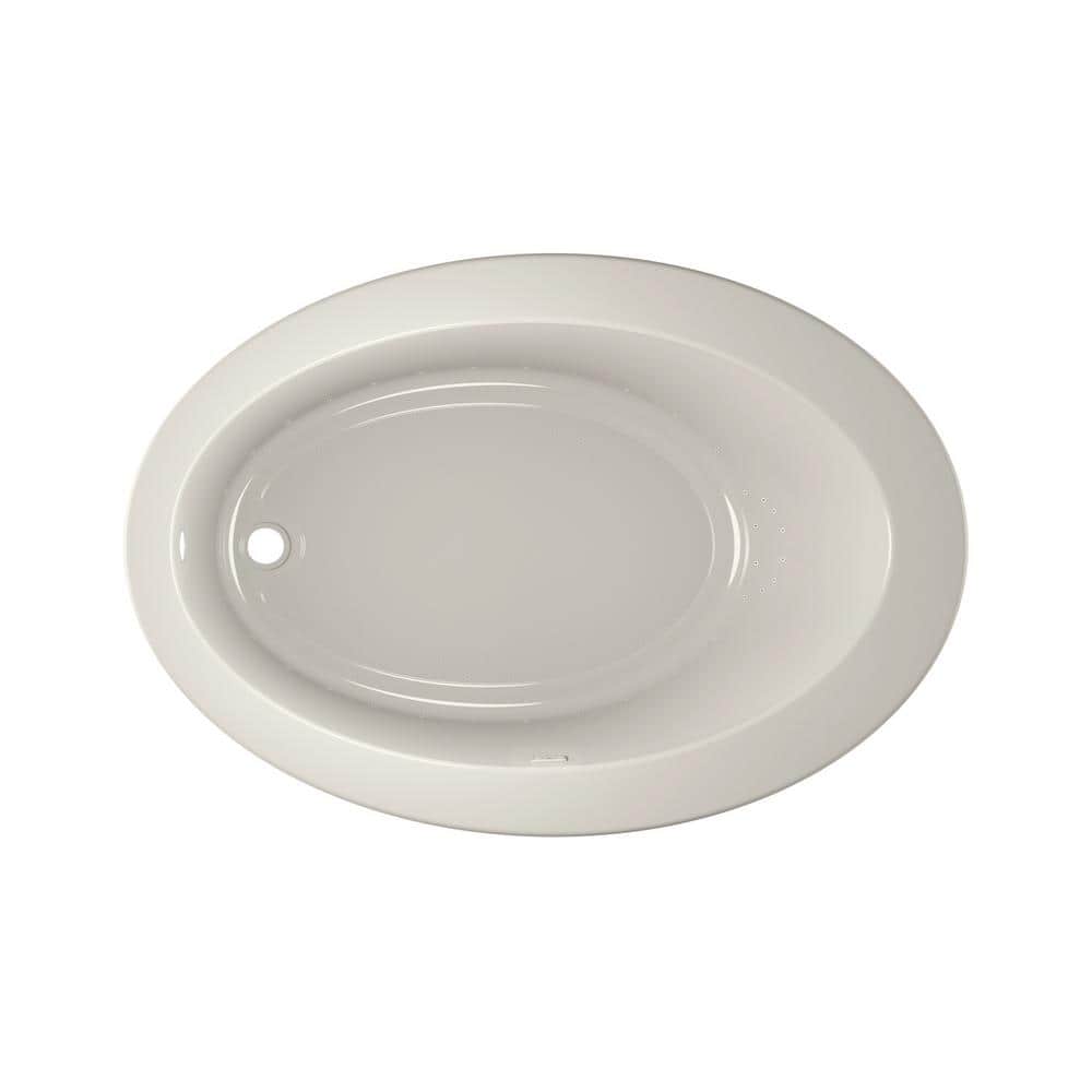 JACUZZI RIVA PURE AIR 62 in. x 43 in. Acrylic Left-Hand Drain Oval Drop ...
