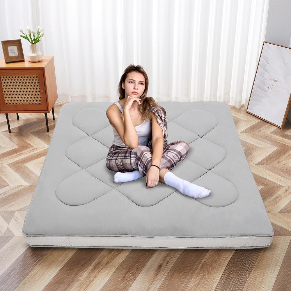 BOZTIY Futon Mattress Twin Size 3.5 in. Protable Roll Up Mattress ...