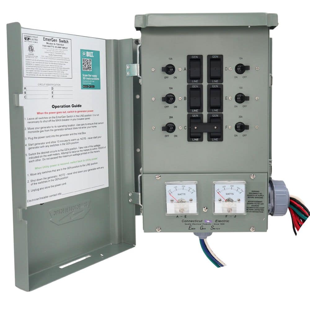 Connecticut Electric 30 Amp 240-Volt 7,500-Watt Non-Fused Type G2 ...