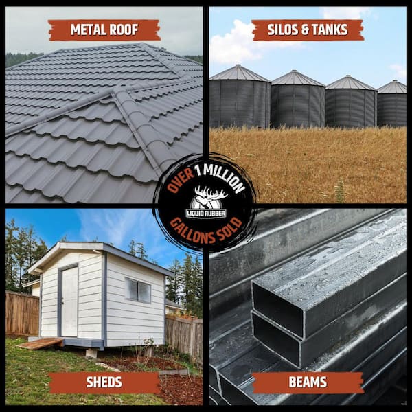 LIQUID RUBBER MetalSafe Roof Sealant 5 Gal. Waterproof Roof Coating for ...