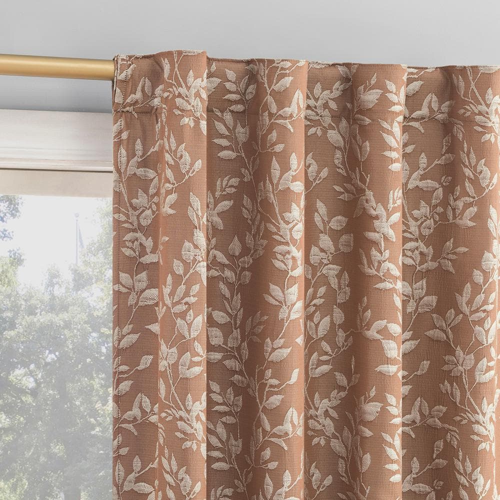 Sun Zero Vassar Botanical Terracotta Polyester 40 in. W x 84 in. L Back ...
