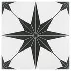 Merola Tile Stella Night 9-3/4 in. x 9-3/4 in. Porcelain Floor and Wall ...