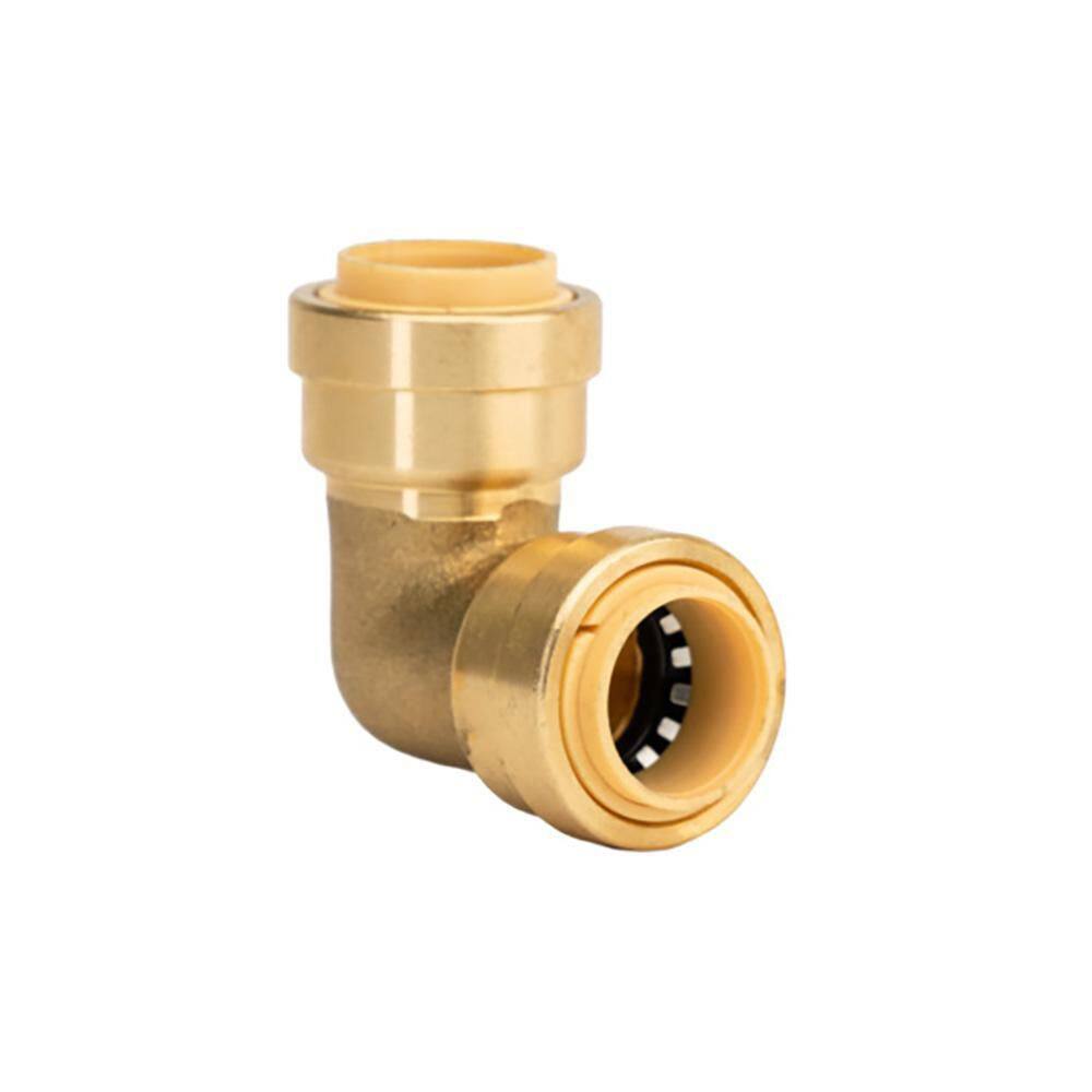 QUICKFITTING 1/2 in. Push-to-Connect Brass 90-Degree Elbow Fitting ...