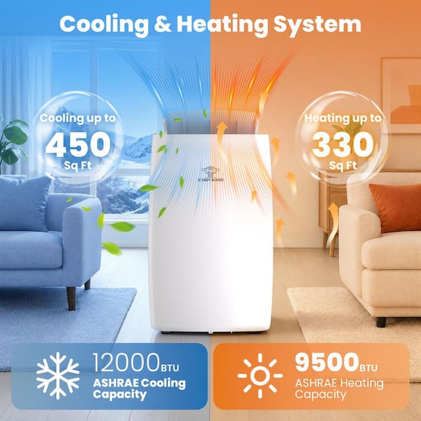 TCL 10,000 BTU (DOE) Smart Portable Air Conditioner Cools 450 sq. ft ...