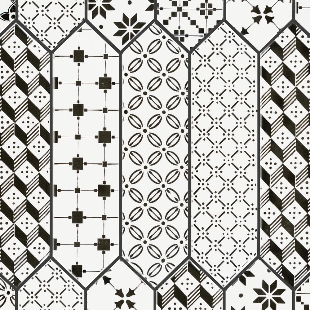 Daltile LuxeCraft Ensemble Black Mix 3 in. x 12 in. Glazed Ceramic ...