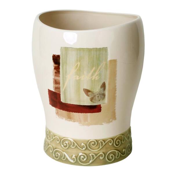Saturday Knight Inspire Freestanding Wastebasket in Parchment ... Saturday Knight Inspire Freestanding Wastebasket in Parchment ...